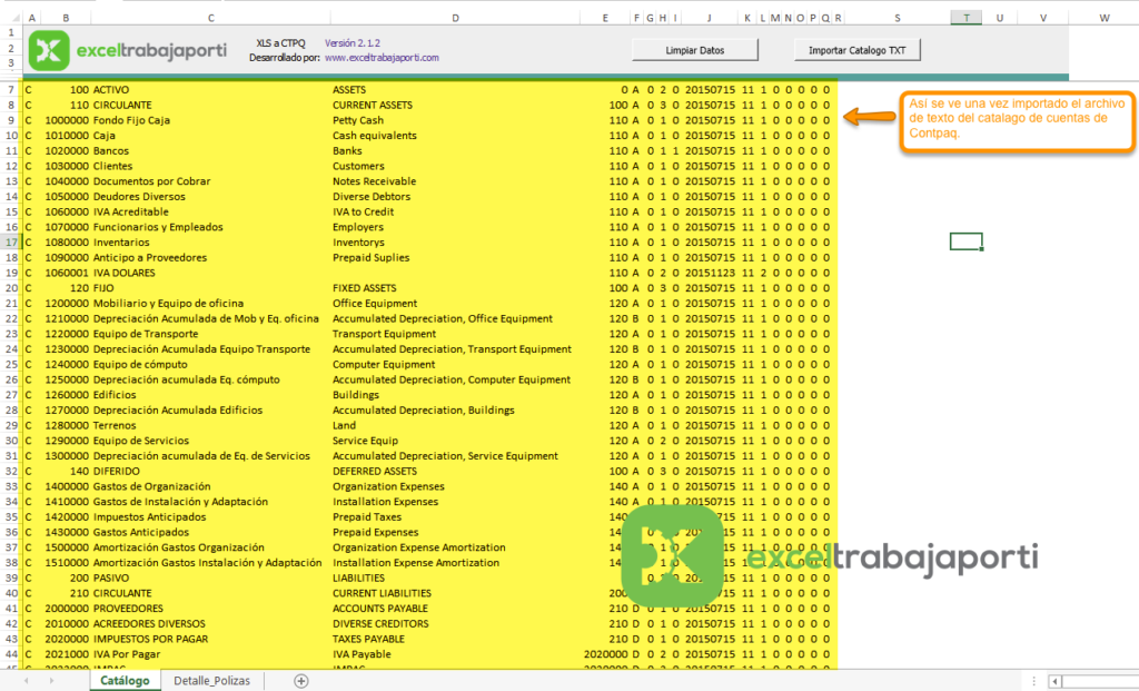 Carga Masiva de Polizas a CONTPAQi Excel a CONTPAQi